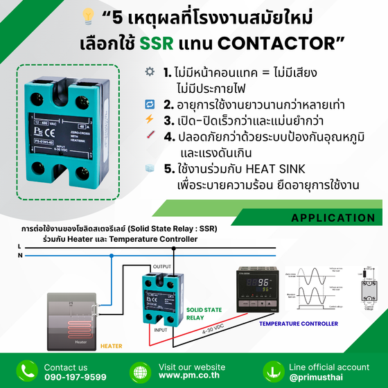 5 เหตุผลที่โรงงานสมัยใหม่เลือกใช้ SSR แทน Contactor
