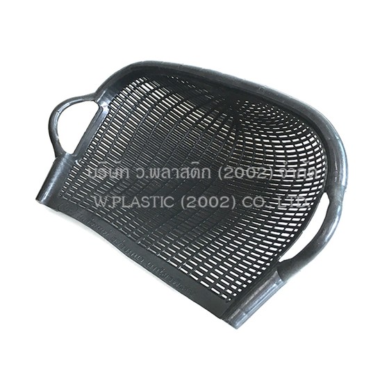 BIG BLACK CLAM SHELL-SHAPED BASKET