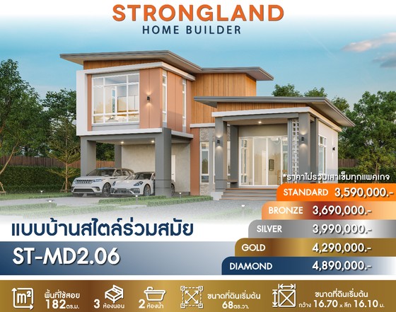 แบบบ้านสไตล์โมเดิร์น ST-MD2.06