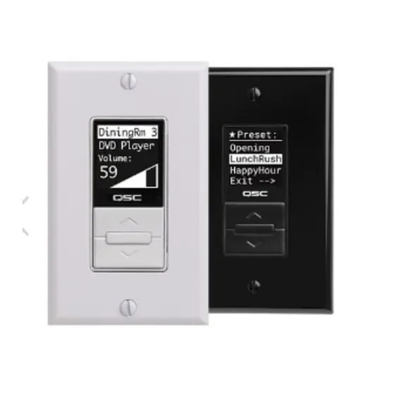 QSC MP-MFC-EU-BK Wall mount controller for MP-M Series mixers