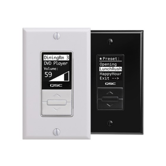 QSC MP-MFC-EU-WH Wall mount controller for MP-M Series mixers