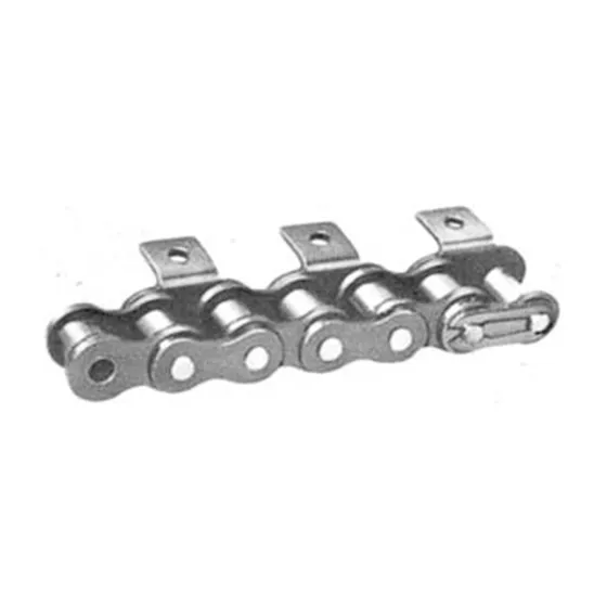 Roller chains with attachments