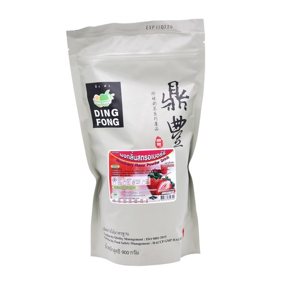 Strawberry flavored powder Ding Fong, 900g.
