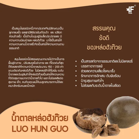 น้ำตาลหล่อฮังก๊วย ( Luo Hun Guo )