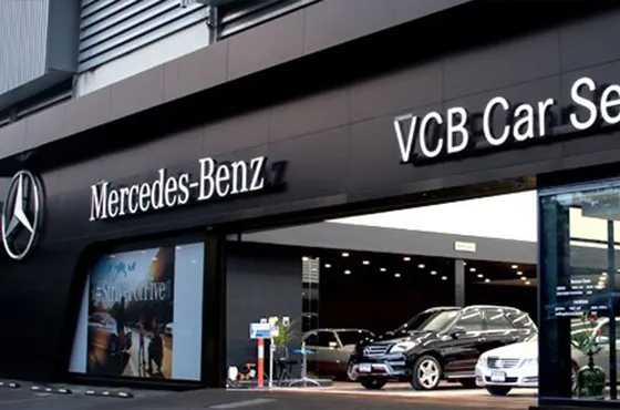 งานก่อสร้างโชว์รูมรถยนต์ BENZ VCB car service ถ.345 ปากเกร็ด นนทบุรี