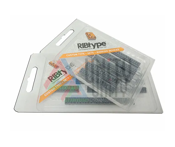 ตัวอักษรยาง Ribtype (แบบชนิดผอม)